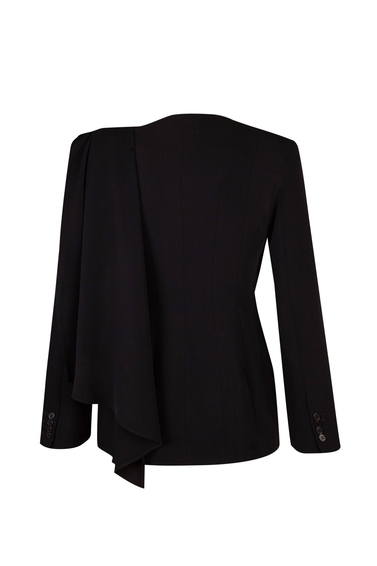Draped Black Tailored Jacket | Palomo Spain