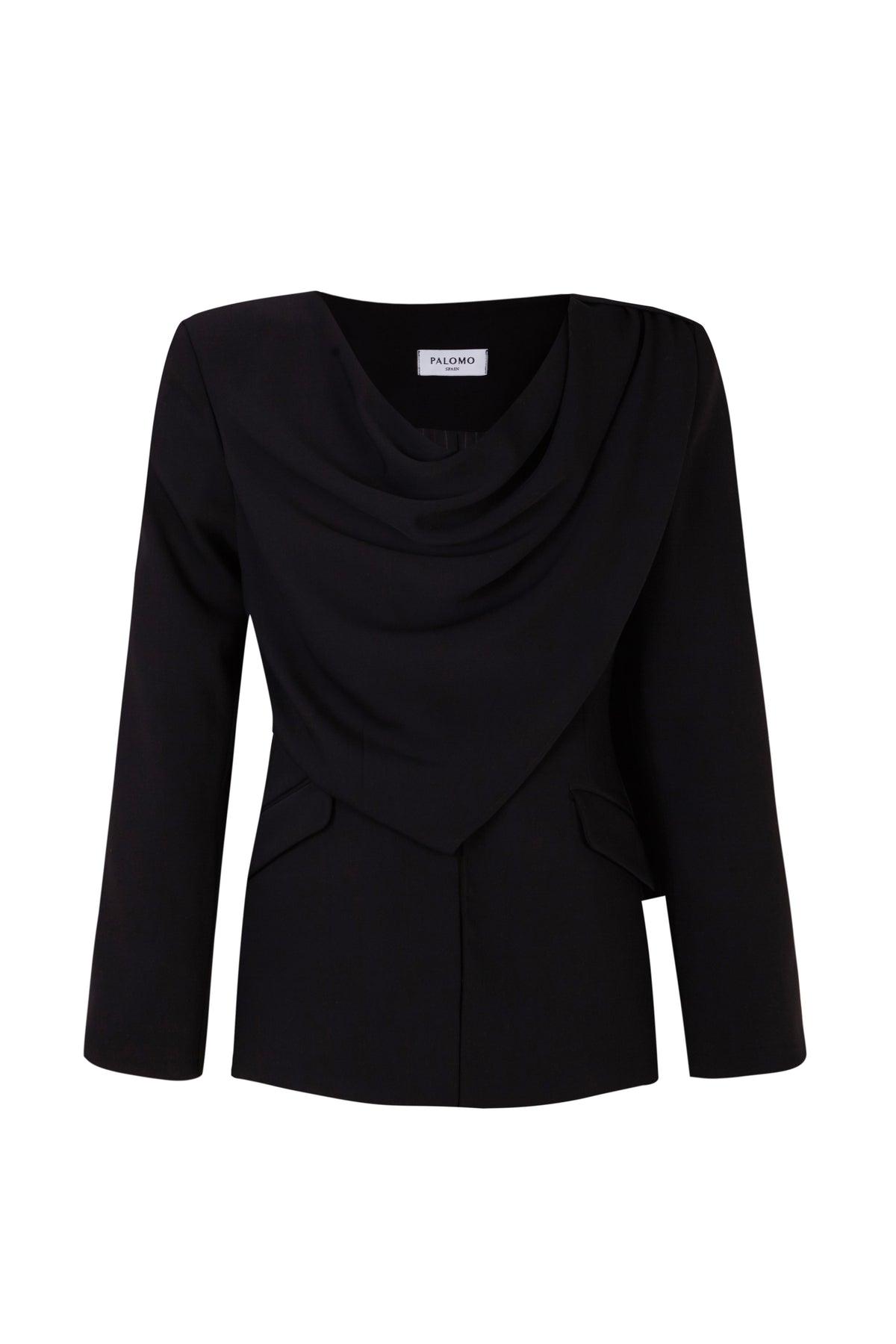 Draped Black Tailored Jacket | Palomo Spain